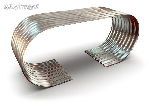 Curved profile sheet of metal 이미지 (1306705306) - 게티이미지뱅크