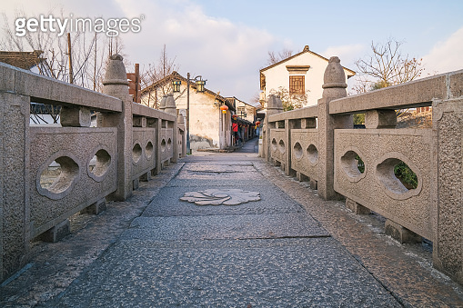 Ancient architecture and streetscape of Zhouzhuang Ancient Town in ...