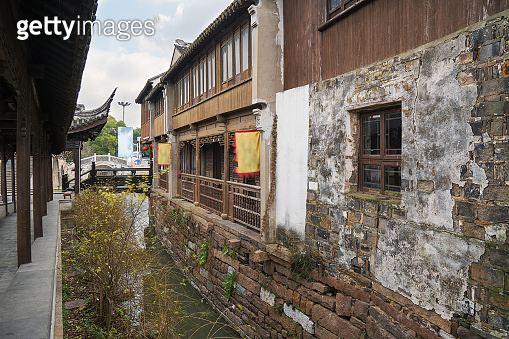 Ancient architecture and streetscape of Zhouzhuang Ancient Town in ...