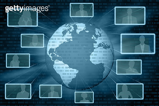 Digital world connection - 3D illustration (1306089964) 일러스트, 무료 일러스트 ...