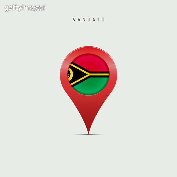 Teardrop map marker with flag of Vanuatu. 3D vector illustration 이미지 ...