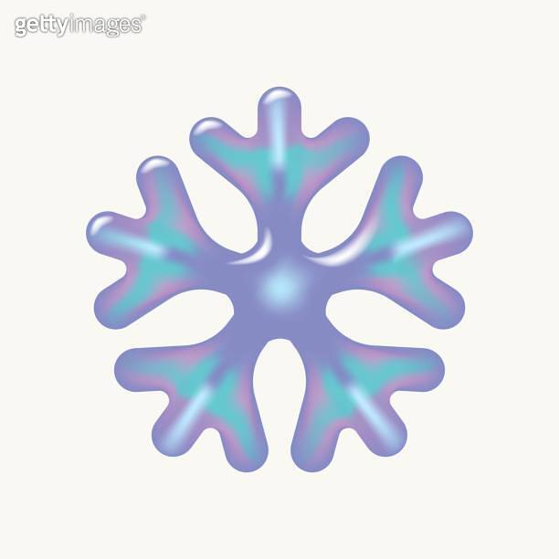 Christmas snowflake bright multicolored hologram gradient color ...