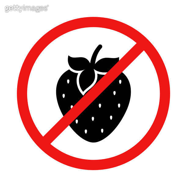 Vector Simple No Strawberry Sign 이미지 (1305248158) - 게티이미지뱅크
