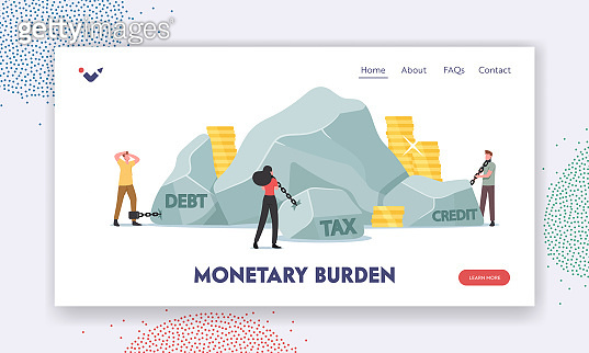 Taxation Monetary Burden, Tax Loan Landing Page Template. Business ...