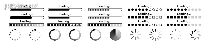 Loading icon. Set of vector isolated loading icons and signs. Download ...