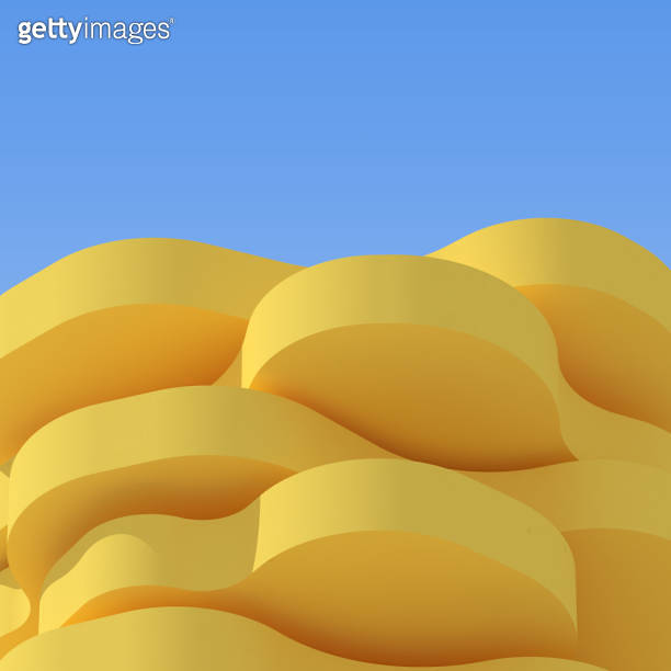 Abstract yellow circular architecture, Concave and convex, Curve ...