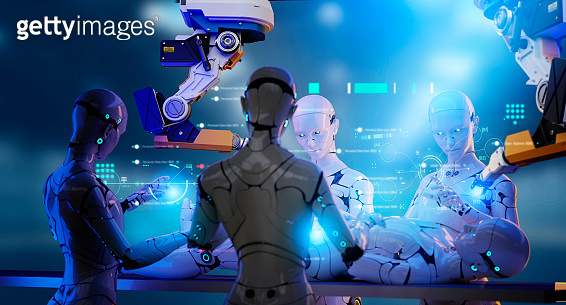 Computer aided manufacturing, 3D AI artificial intelligence teamwork ...