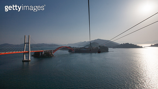 Cable Car over the Ocean in Samcheonpo Port in Sacheon city (South ...