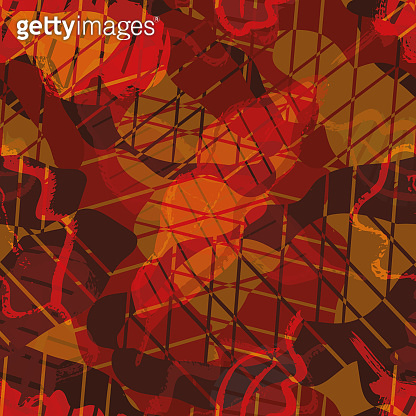 Abstract oak leaf weave and swirl vector seamless pattern background ...