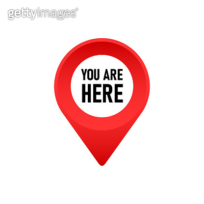 You are here. Map pointer icon. GPS location symbol. (1320459003) 일러스트 ...