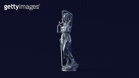 Silver Lady Justice Statue Antique Impartiality Judicial System Balance ...