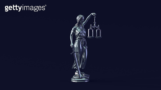 Silver Lady Justice Statue Antique Impartiality Judicial System Balance ...