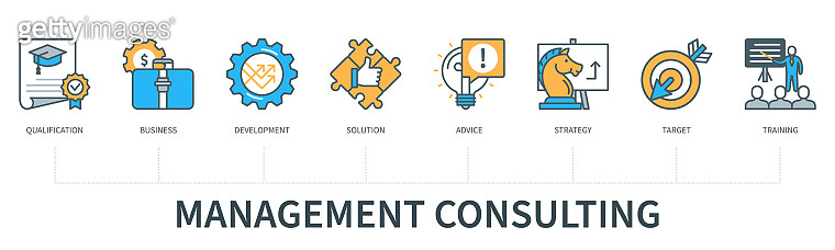 Management consulting vector infographics (1350778091) 일러스트, 무료 일러스트 ...