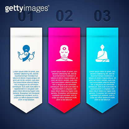 Set Jesus Christ, Man with third eye and Buddhist monk. Business ...