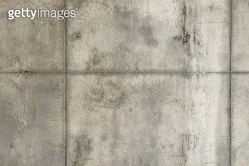 Grey concrete wall. Clay wall texture with cracks and imperfections ...