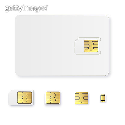 Sim card object realistic icon vector. Simcard isolated 3d design gsm ...