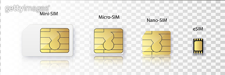 SIM card. Smart cellular wireless communication gsm chip, electronics ...