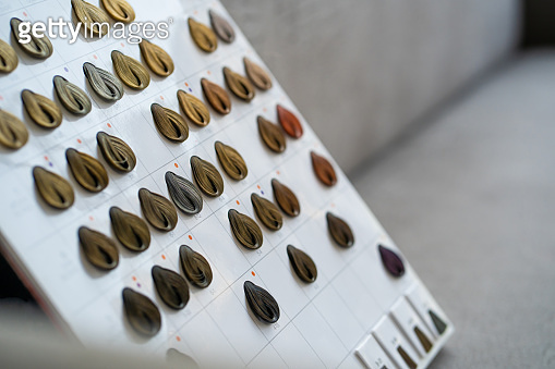 Selective focus at Color chart for customer selection for choose new ...