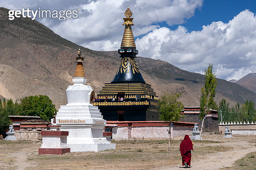 Buddhist Stupa at Samye Monastery - Tibet (1324049731) - 게티이미지뱅크
