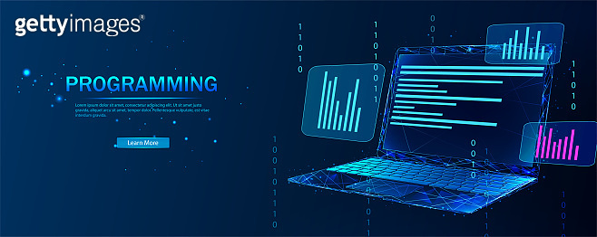 Software, web development, programming concept. Abstract programming ...