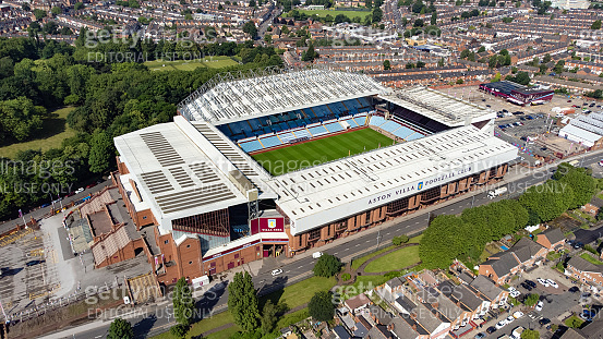 Aston Villa Football Club, Villa Park Stadium, Birmingham, England, UK ...