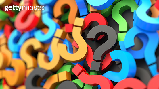 Colored question marks background, FAQ Concept 이미지 (1308063428) - 게티이미지뱅크