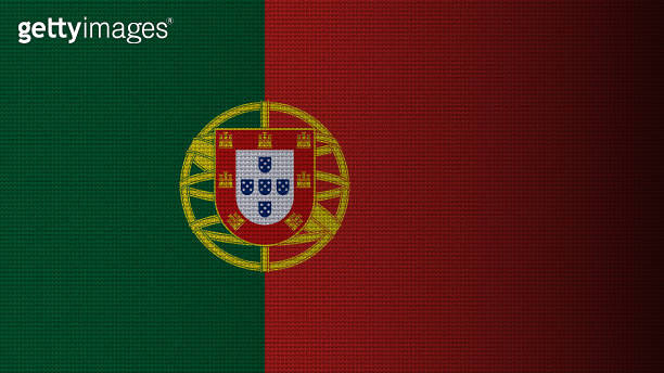 The national flag of Portugal. The Portuguese red and green bands ...