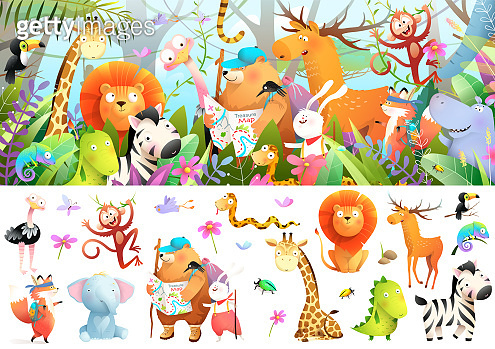 Animals Adventures in Jungle for Little Explorers 이미지 (1354971362) - 게티 ...