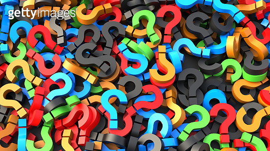Colored question marks background, FAQ Concept 이미지 (1307613895) - 게티이미지뱅크