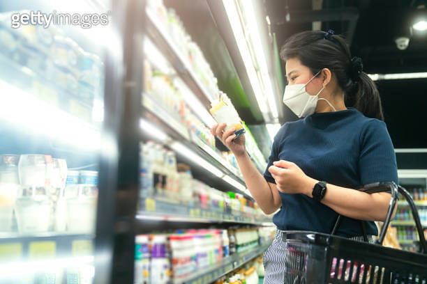 new normal after covid epidemic young smart asian female shopping new ...