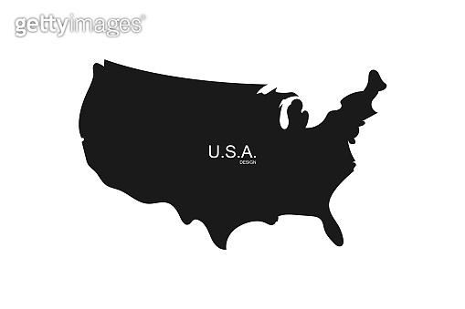 Simple USA map. America map in simple design. United States of America ...