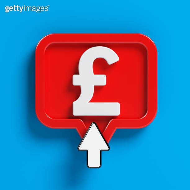 White-colored Pound symbol computer cursor and red-colored speech ...
