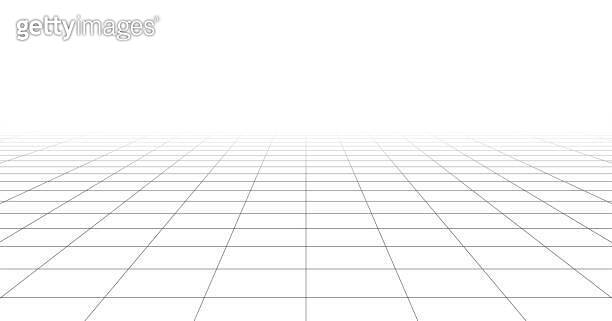 Perspective 3D Grid. Screen Graph Paper Sheet. Texture Template. Vector ...