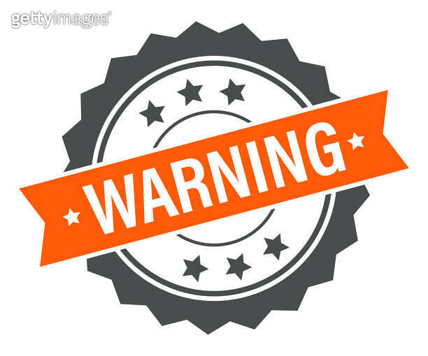 Warning - Stamp, Imprint, Banner, Label, Ribbon Template. Vector Stock ...