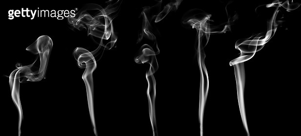 swirling movement of white smoke group 이미지 (1347690682) - 게티이미지뱅크
