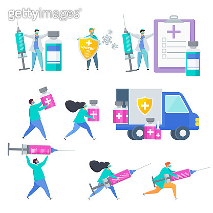 Vaccination icons set. Vaccination plan. Global immunization. 이미지 ...