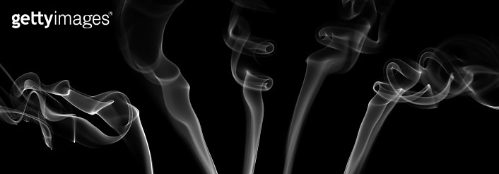 swirling movement of the white smoke group 이미지 (1346558443) - 게티이미지뱅크
