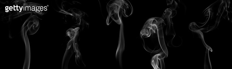 swirling movement of white smoke group 이미지 (1346904888) - 게티이미지뱅크
