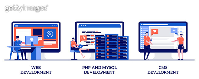 Web development, PHP and MySql, CMS content management system with tiny people. Website ...