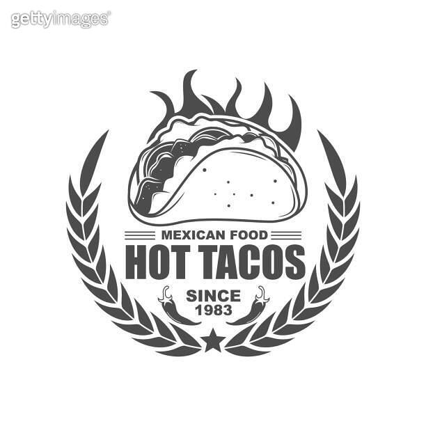 Hot Tacos Logo Design 이미지 (1296921523) - 게티이미지뱅크