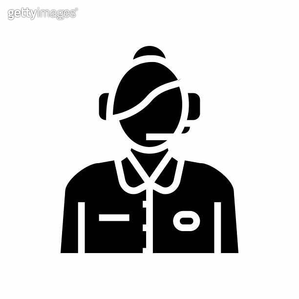 dispatcher flight school glyph icon vector illustration (1320108017 ...