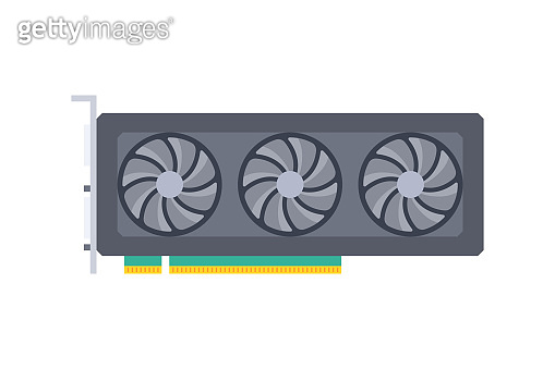 Mining Video Card Miner Of Gpu Technology Extraction Crypto Currency Virtual Money Vector