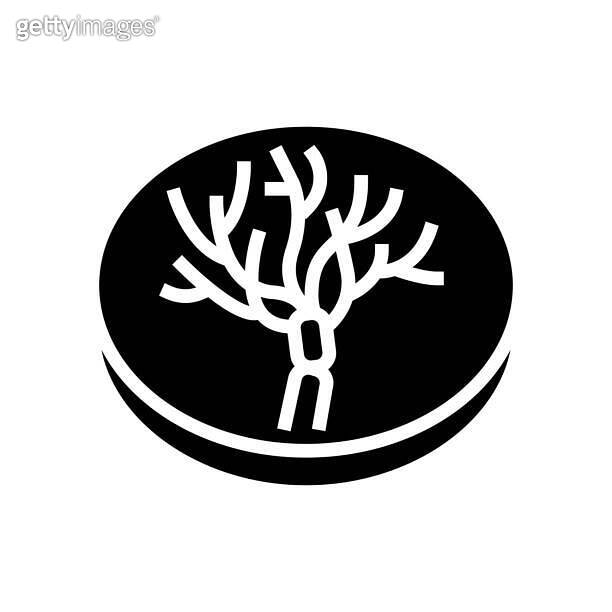 penicillium mold fungi glyph icon vector illustration (1330848957) 일러스트 ...