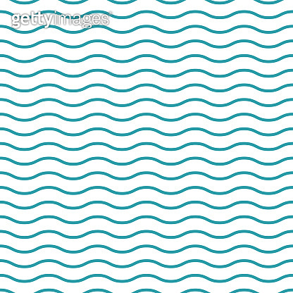 Wavy lines. seamless texture with light blue rolling lines on blue ...