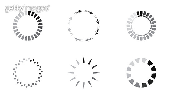 Updated progress circle bar set icon vector. Loader symbol button. Load ...