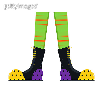 Witches leg vector. Halloween funny, scary feet boots. 이미지 (1337793684 ...
