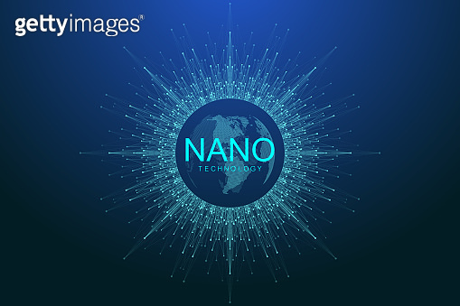 Nano technologies abstract background. Cyber technology concept ...