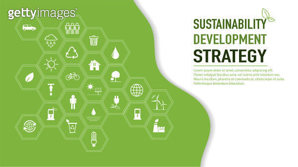 Sustainability development strategy background and template, vector ...