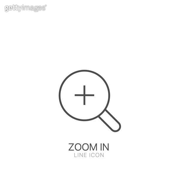 Zoom in outline simple vector icon. Editable stroke (1322517940) - 게티이미지뱅크