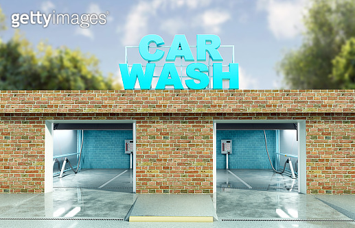 self service car wash closed boxes with partitions for car wash 3d ...